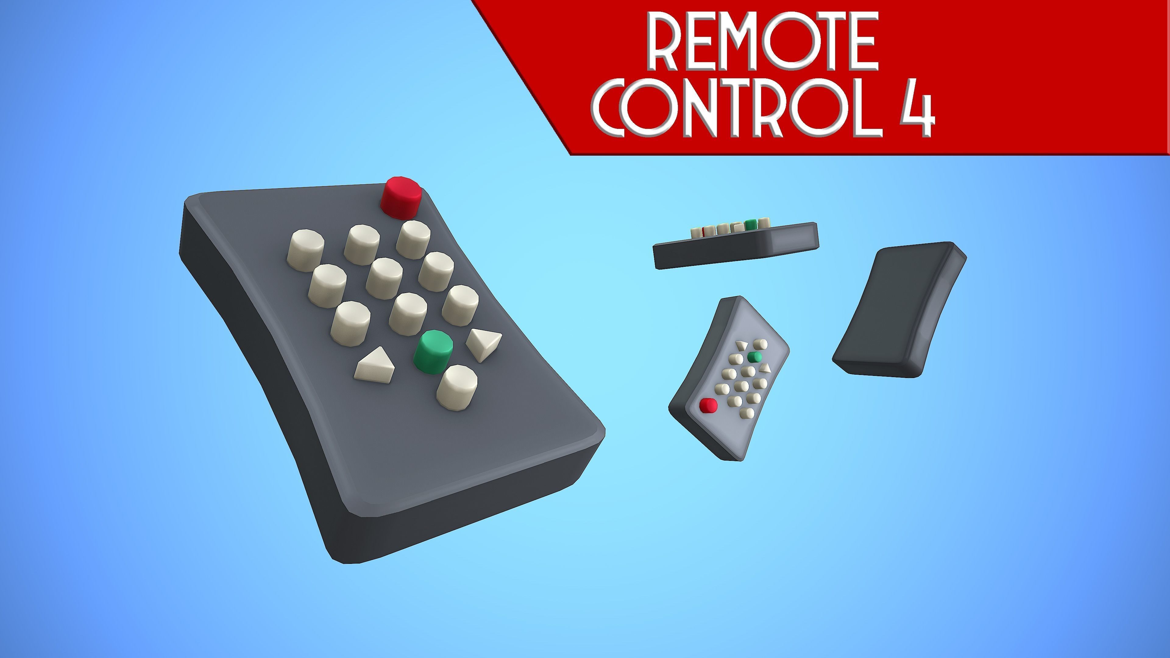 3D model REMOTE CONTROL 04 CARTOON STYLIZED VR / AR / low-poly | CGTrader