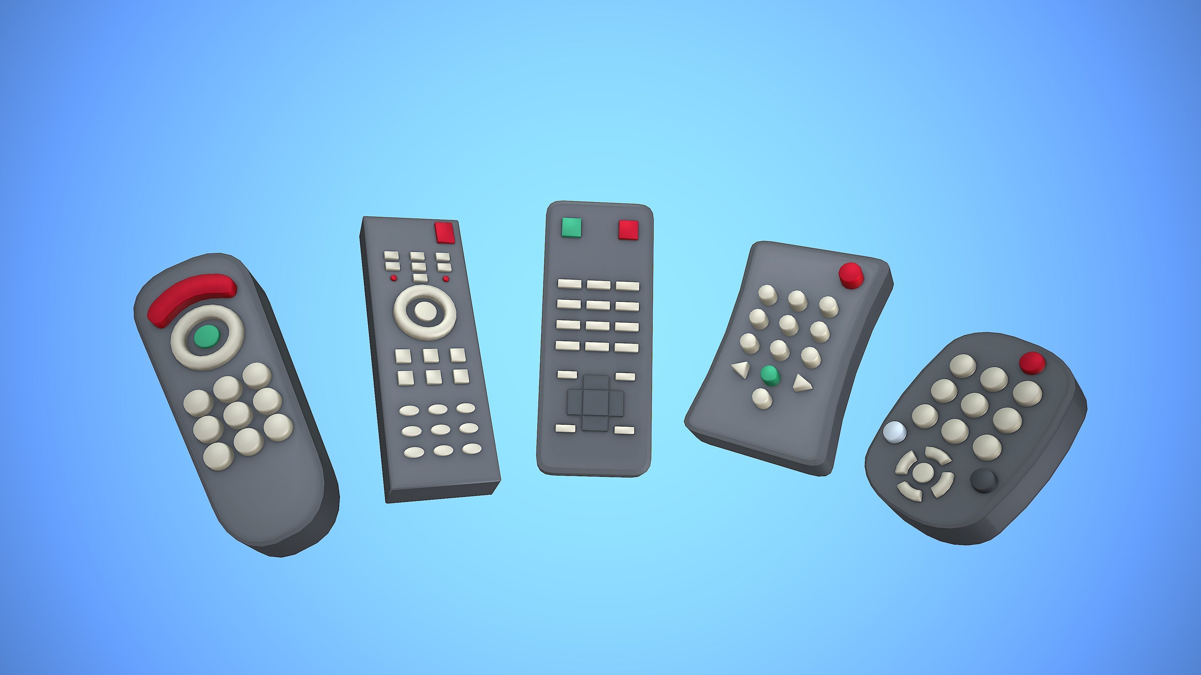 REMOTE CONTROL PACK COLLECTION CARTOON STYLIZED | CGTrader