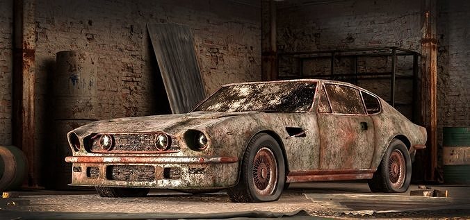 Abandoned Muscle Car free 3D model | CGTrader