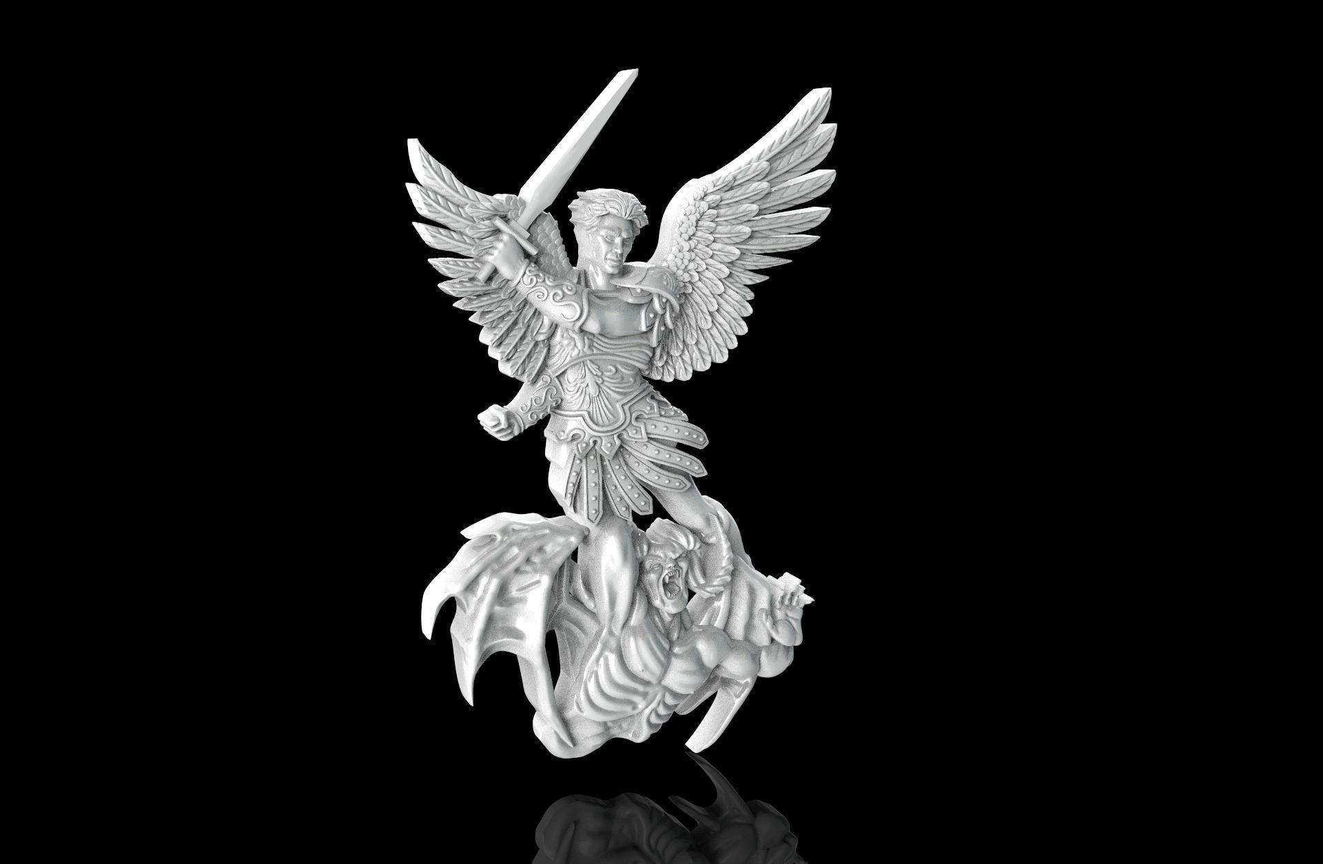 Saint Michael 3D model 3D printable | CGTrader