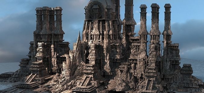 Philistine Empire City Cliffs 3D model | CGTrader
