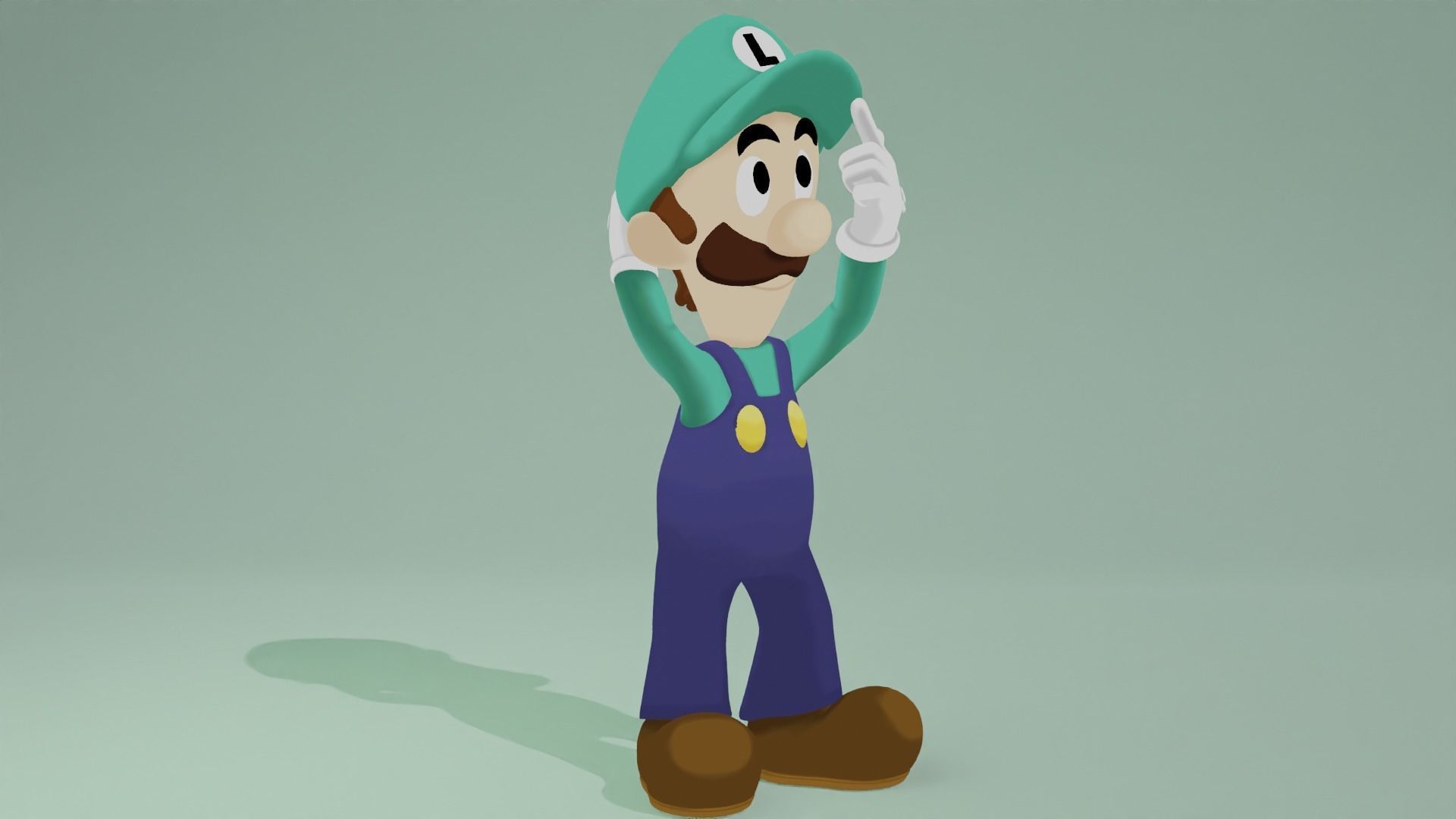 Luigi cartoon Mario and Luigi 3D model rigged | CGTrader