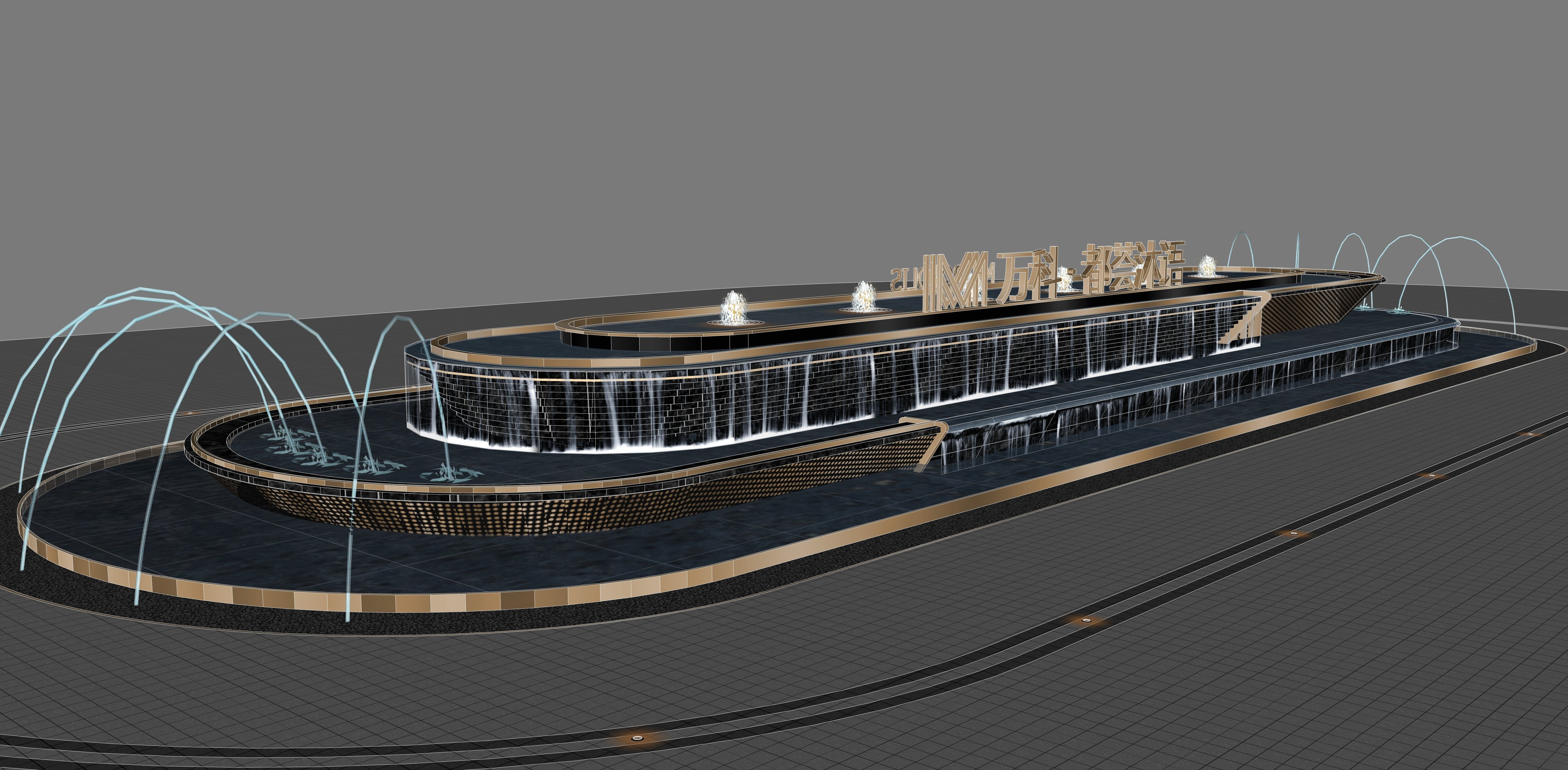 Modern Waterscape 3D model | CGTrader