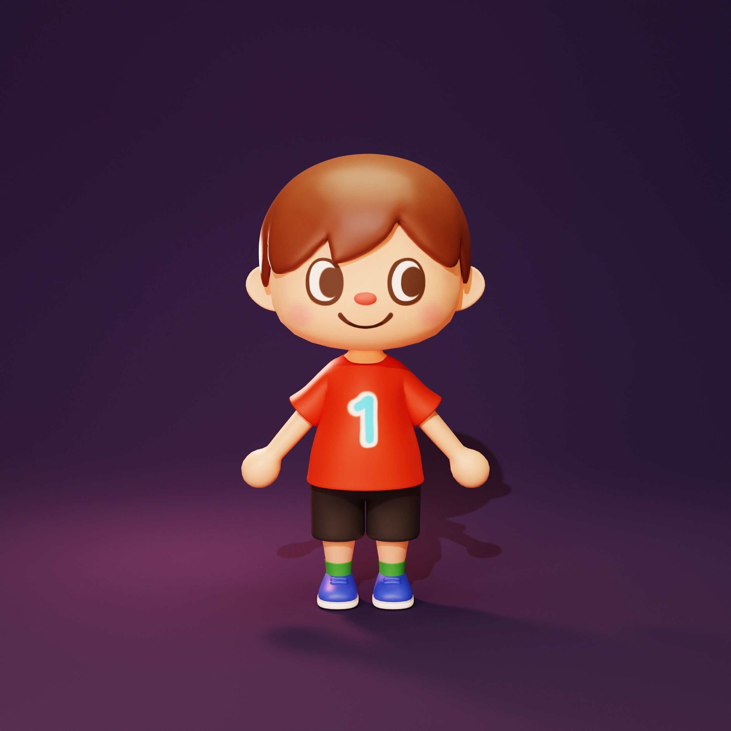 Character Male - Animal Crossing Cute Style 3D model | CGTrader