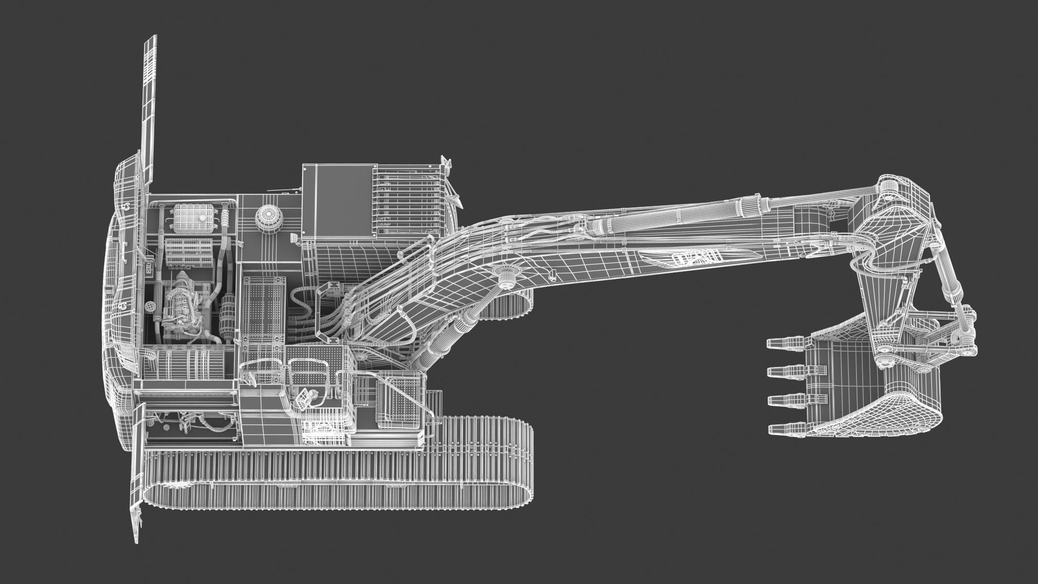 CAT 323 EL Medium Excavator 3D model | CGTrader