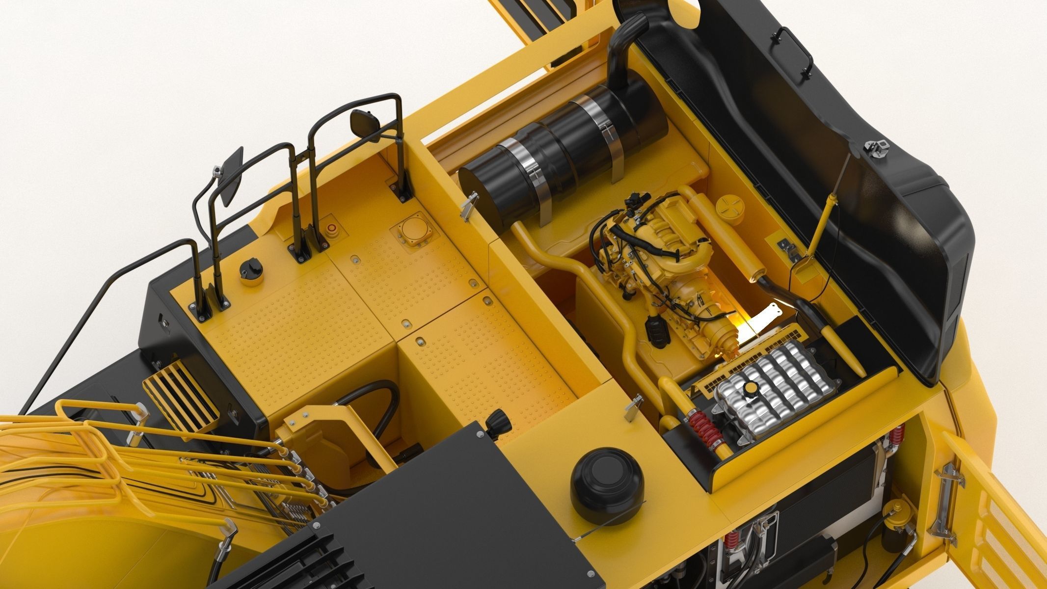 CAT 323 EL Medium Excavator 3D model | CGTrader