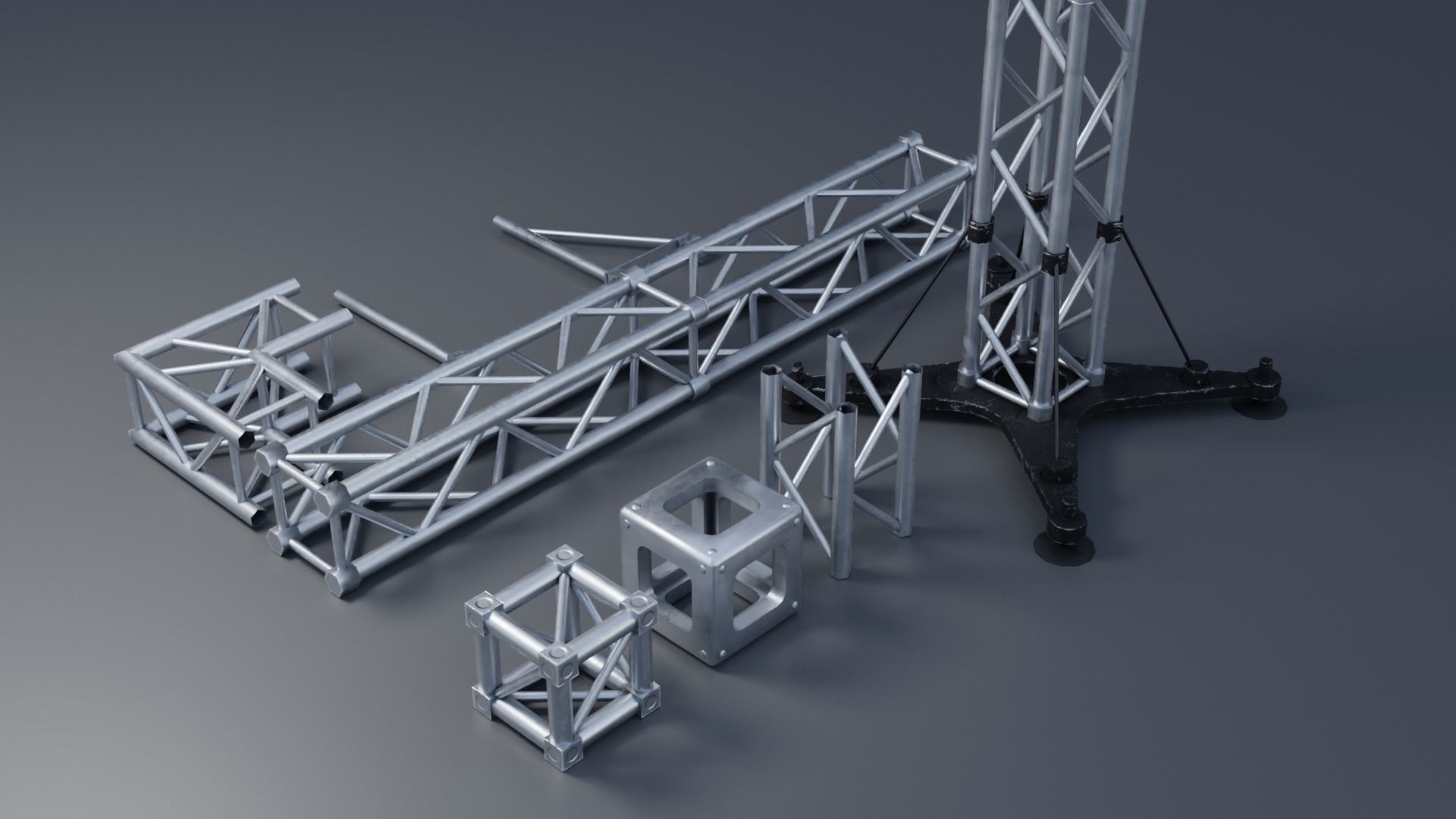 3D model Clean and Rusty Trusses 4K and 2K VR / AR / low-poly | CGTrader