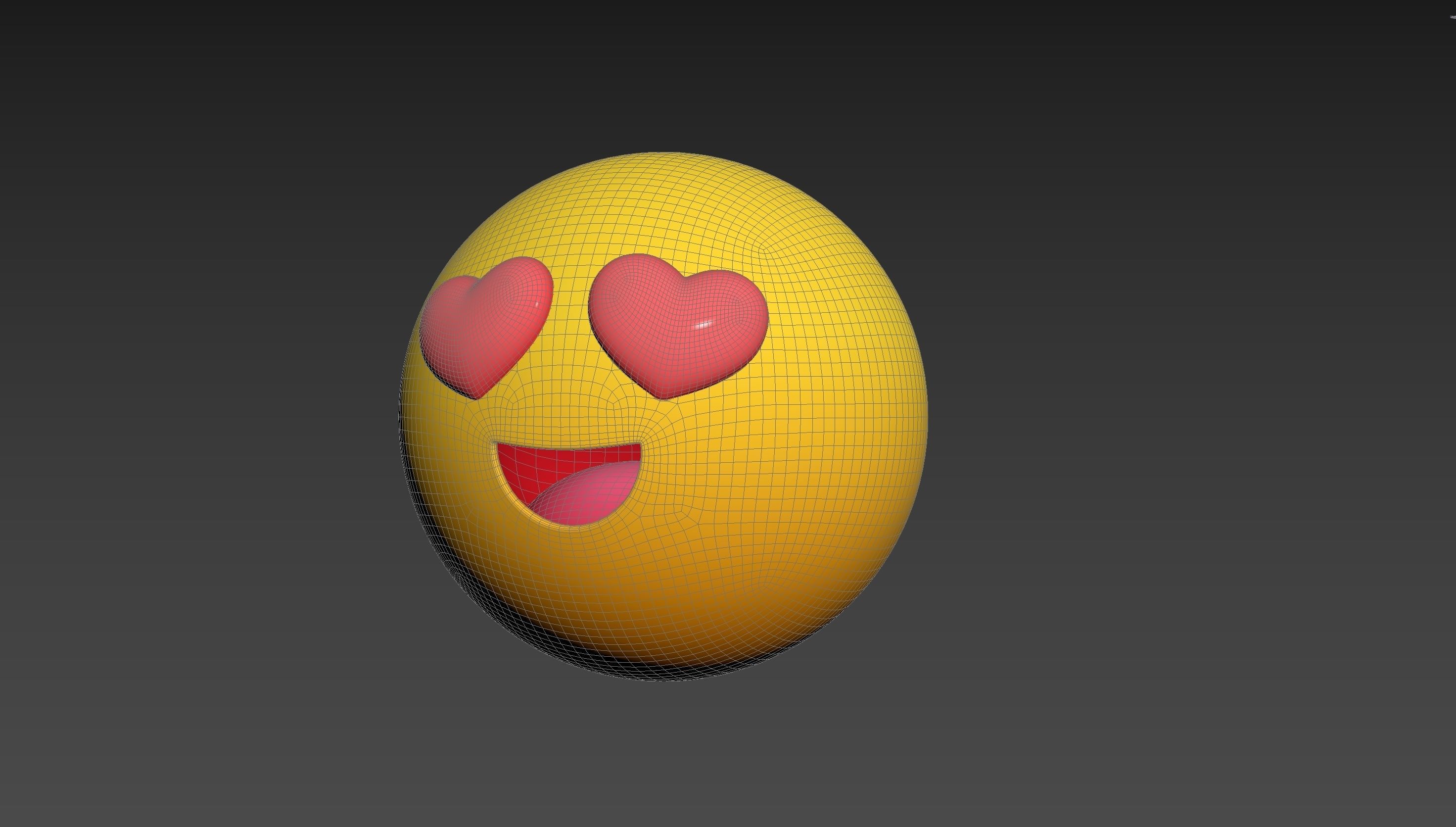 Symbol020 Smiling Face With Heart Eyes 3D model | CGTrader