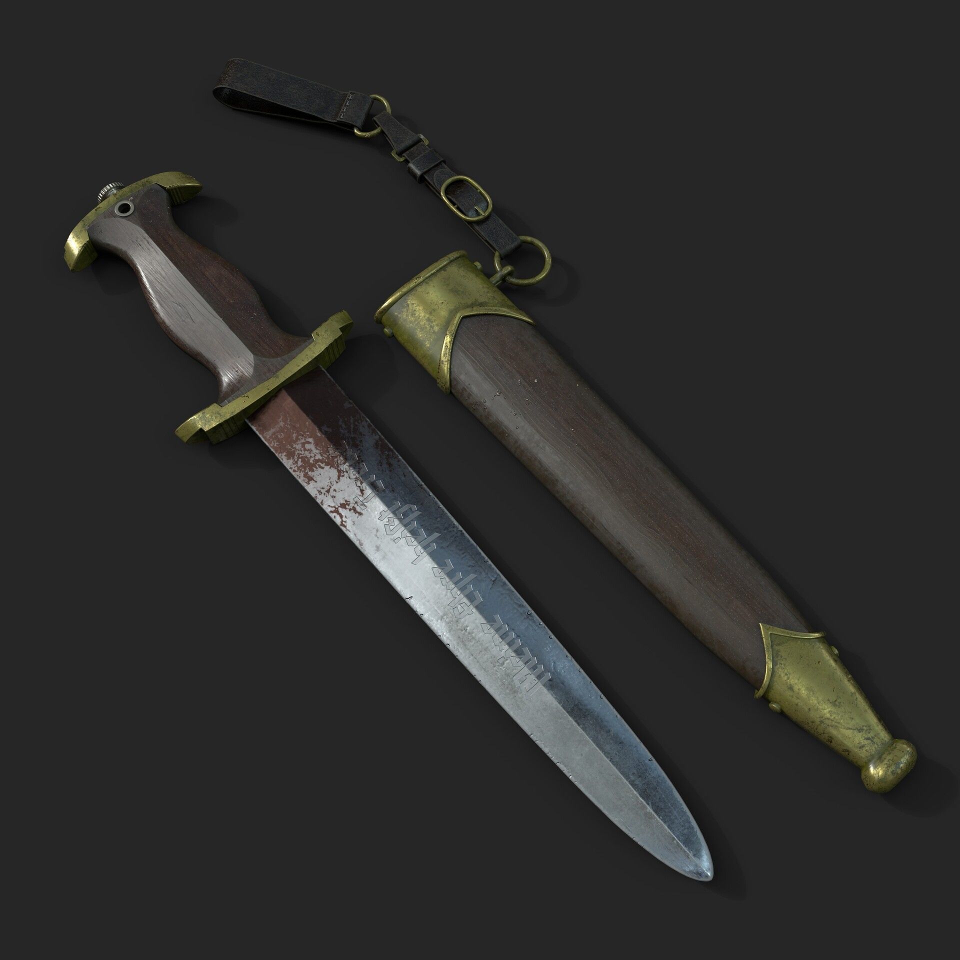 3D model German ww2 knife VR / AR / low-poly | CGTrader