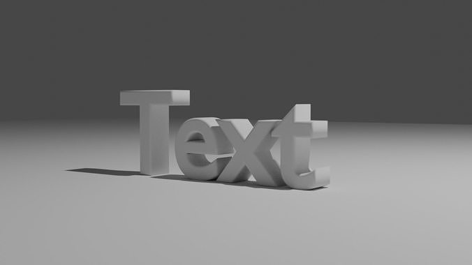 3D model Text Model VR / AR / low-poly | CGTrader