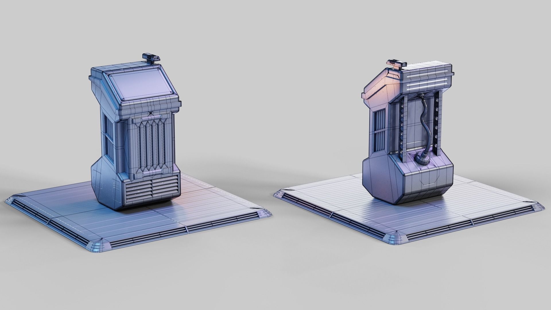 3D model Sci-fi Computer Terminal VR / AR / low-poly | CGTrader