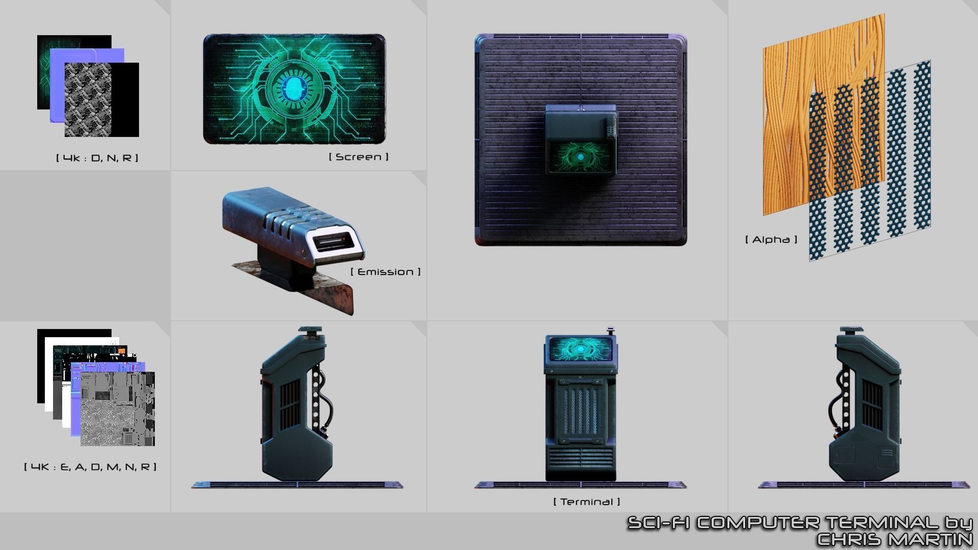 3D model Sci-fi Computer Terminal VR / AR / low-poly | CGTrader