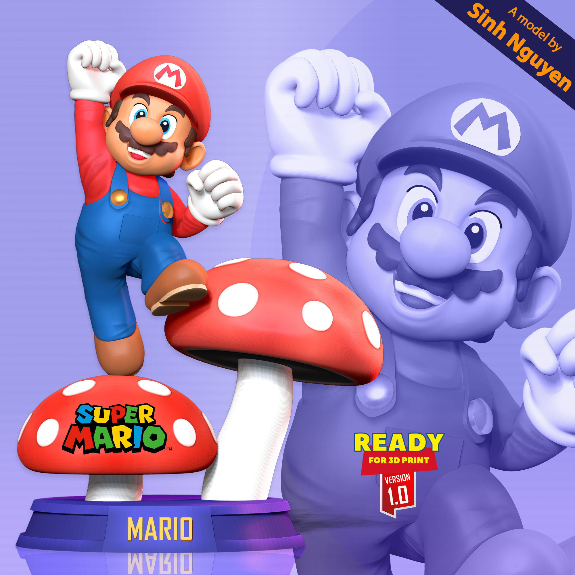 The Super Mario Bros 3D model 3D printable | CGTrader