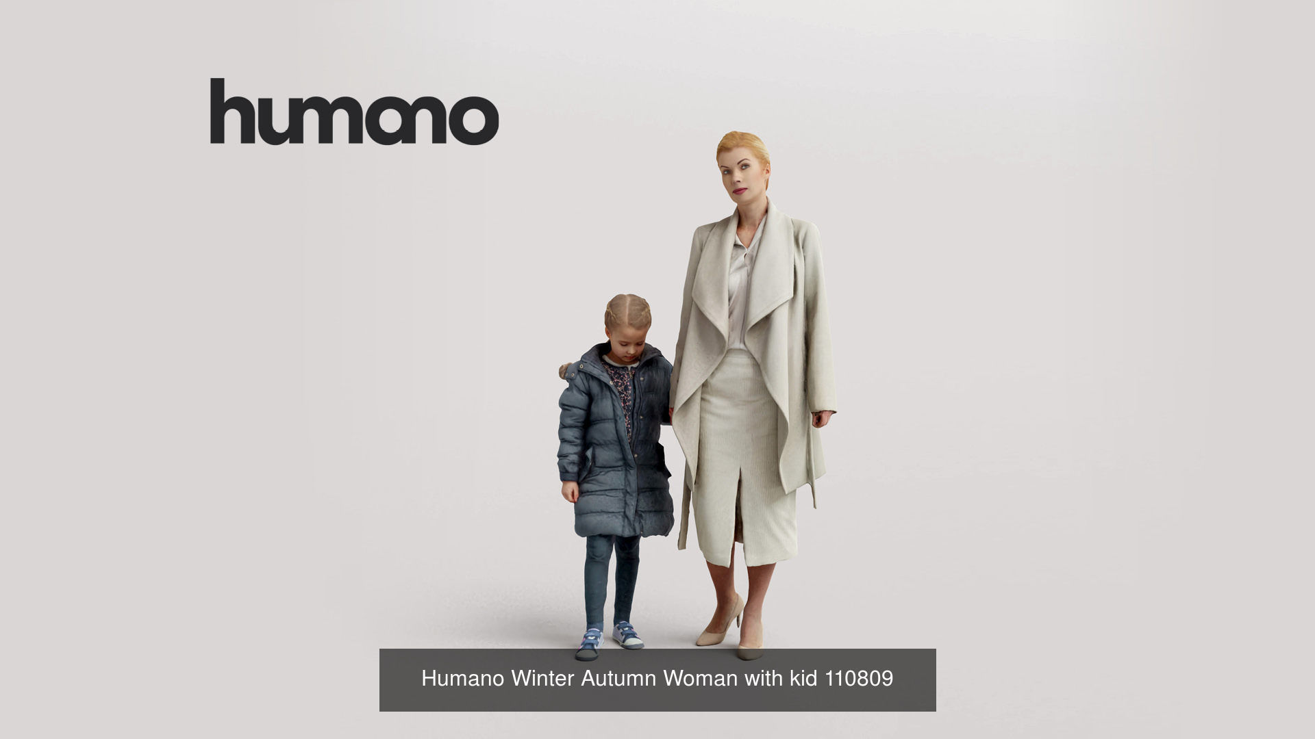 Humano 5-Pack - WINTER AUTUMN PEOPLE - 5x 3D models C 3D Model ...