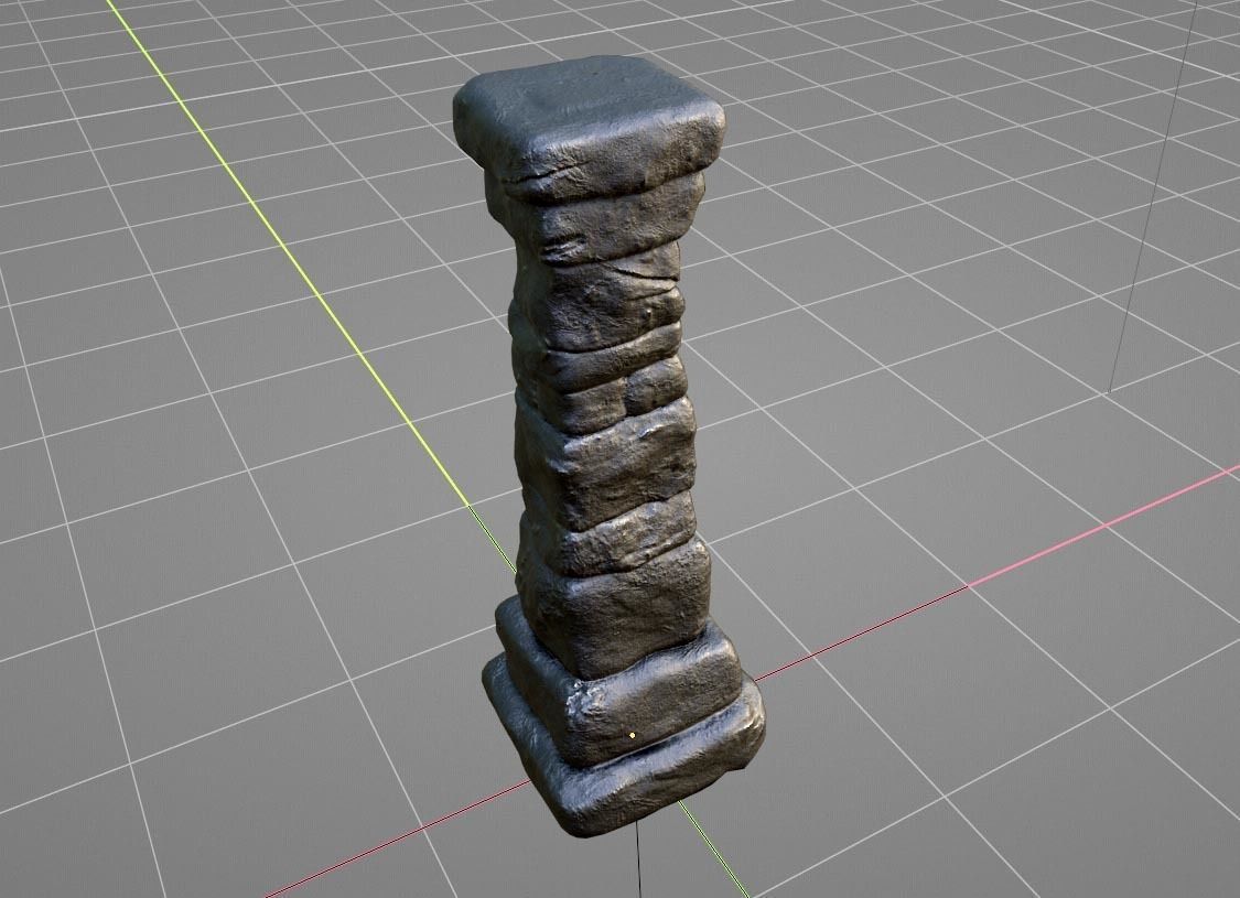 3D model Ancient Stone Pillar - Low-Poly Game-Ready VR / AR / low-poly | CGTrader