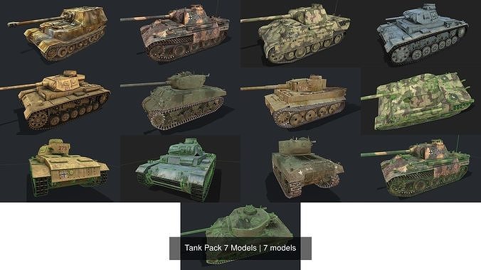 Tank Pack 7 Models 3D Model Collection | CGTrader