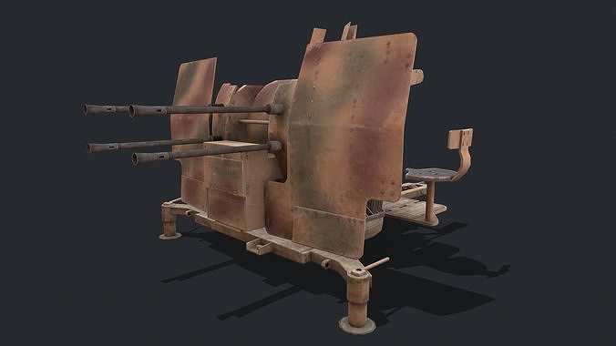 3D model Flak38 VR / AR / low-poly | CGTrader
