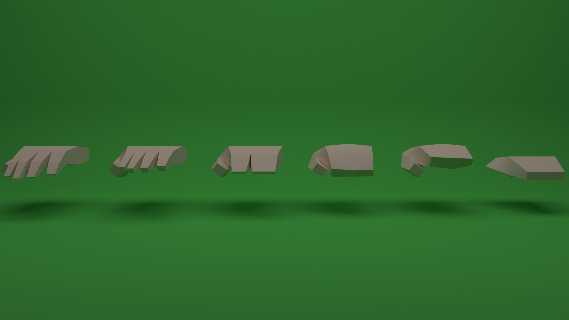 Types of low poly hand 3D model | CGTrader