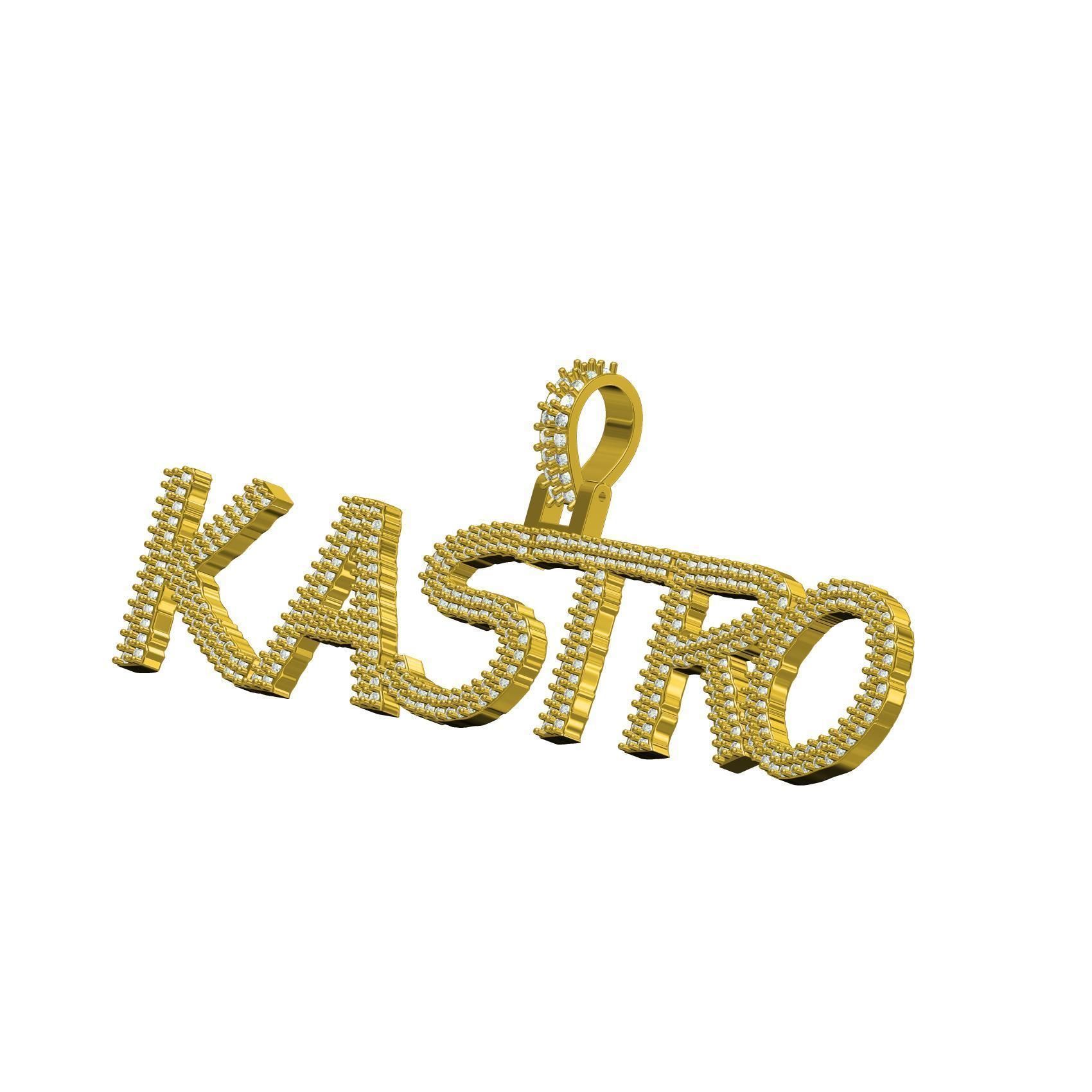 Name Plate Prong Setting Pendant 3D model 3D printable | CGTrader