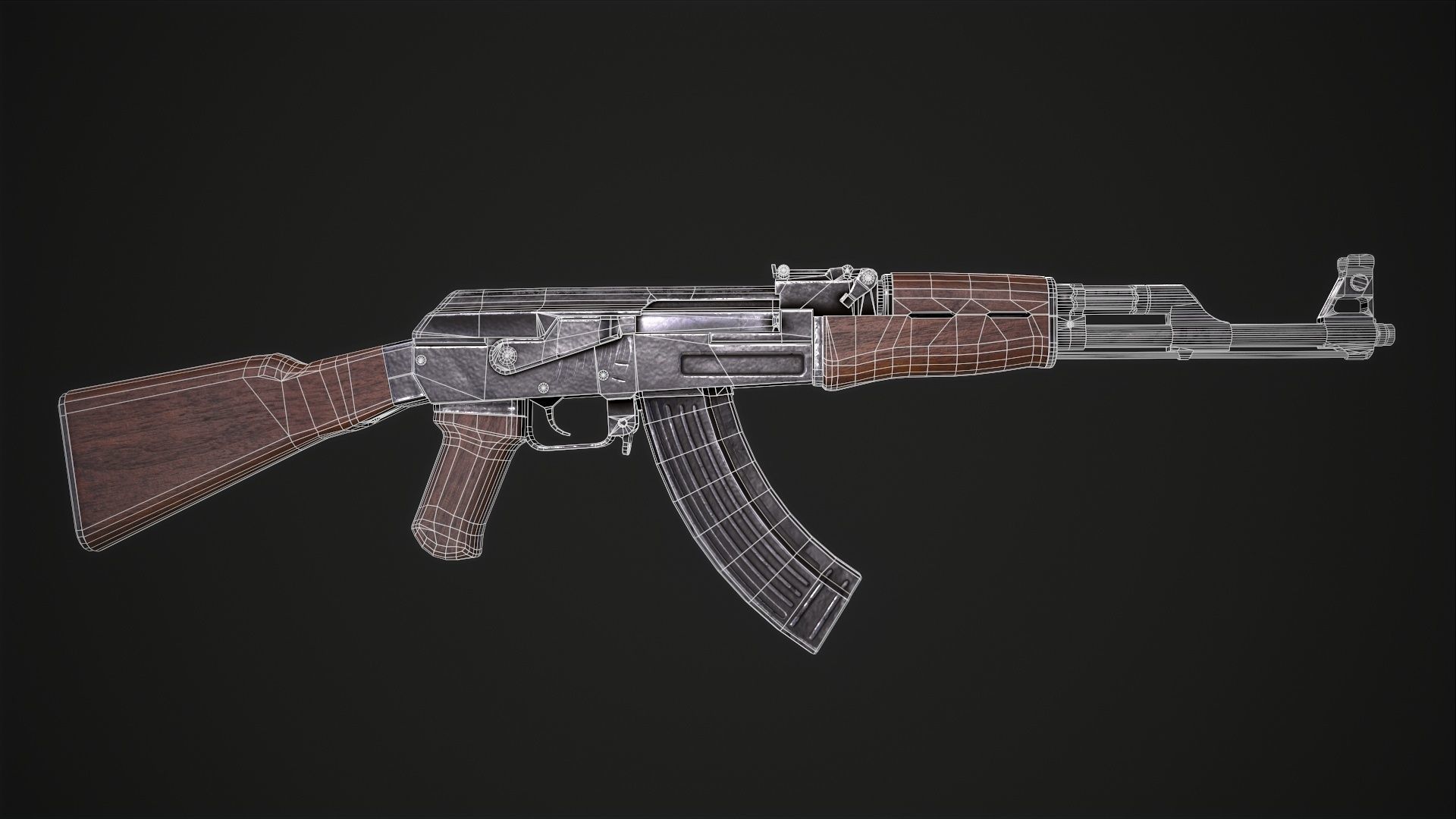 3D model Assault Rifle AK-47 VR / AR / low-poly | CGTrader