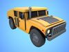 3D model HUMVEE VEHICLE GUN MACHINE WAR CARTOON STYLIZED VR / AR / low ...