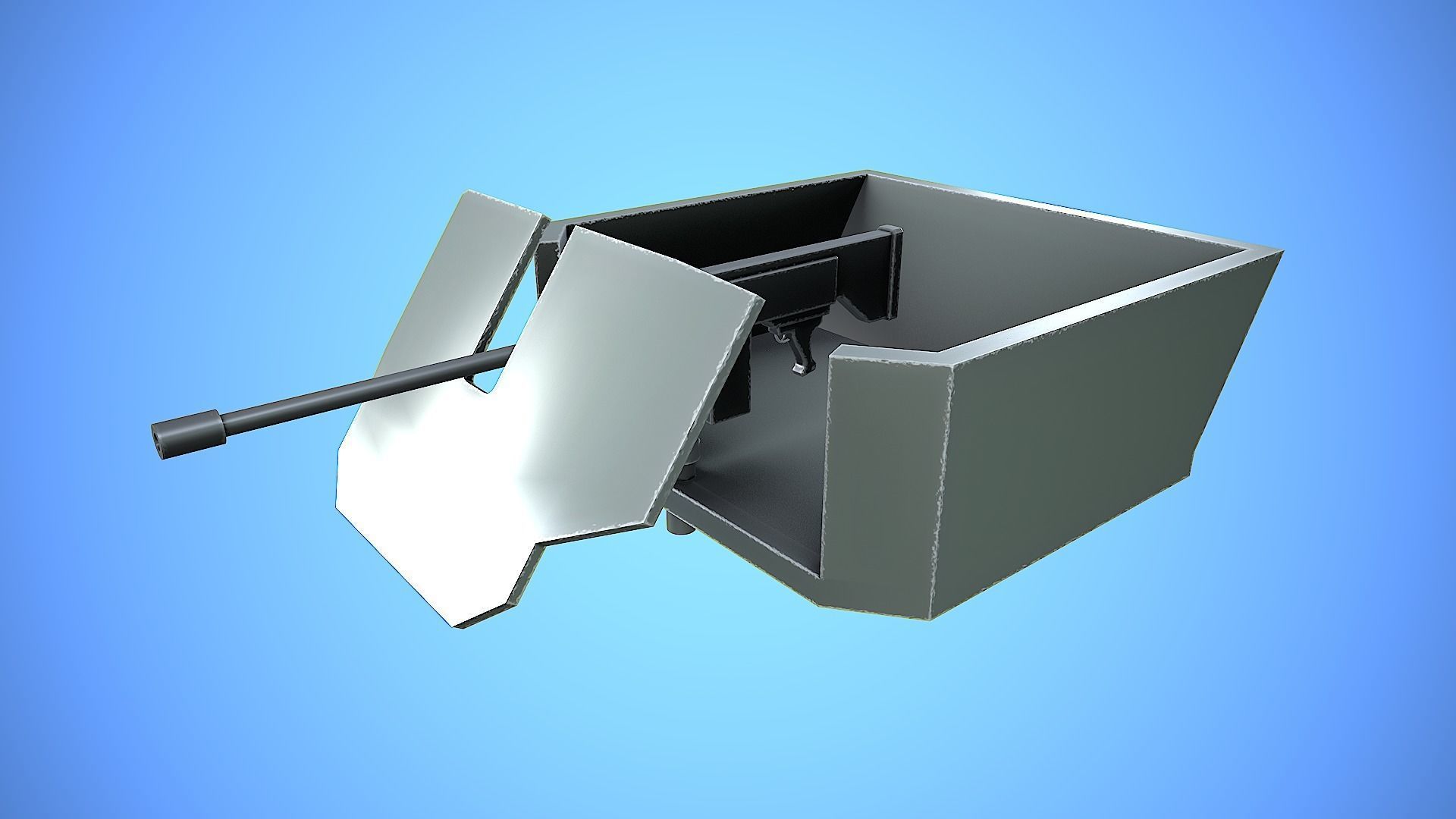 3D model HUMVEE VEHICLE GUN MACHINE WAR CARTOON STYLIZED VR / AR / low ...