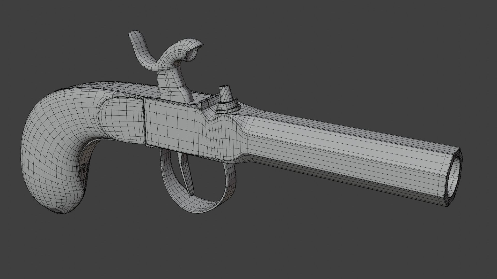 Single Derringer 3D model | CGTrader