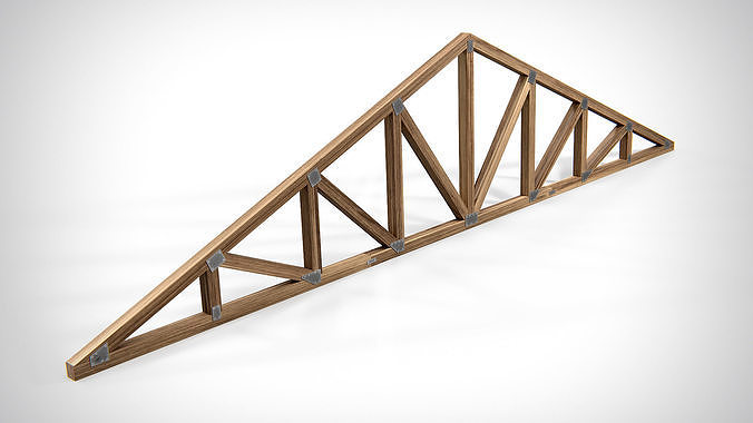 3D model Wooden Truss Triple Howe PBR VR / AR / low-poly | CGTrader