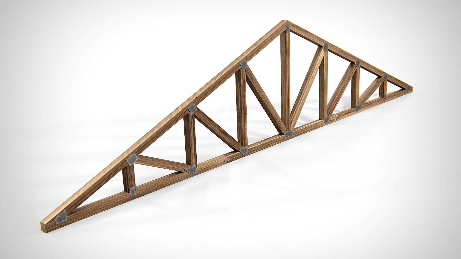 3D model Wooden Truss Triple Howe PBR VR / AR / low-poly | CGTrader