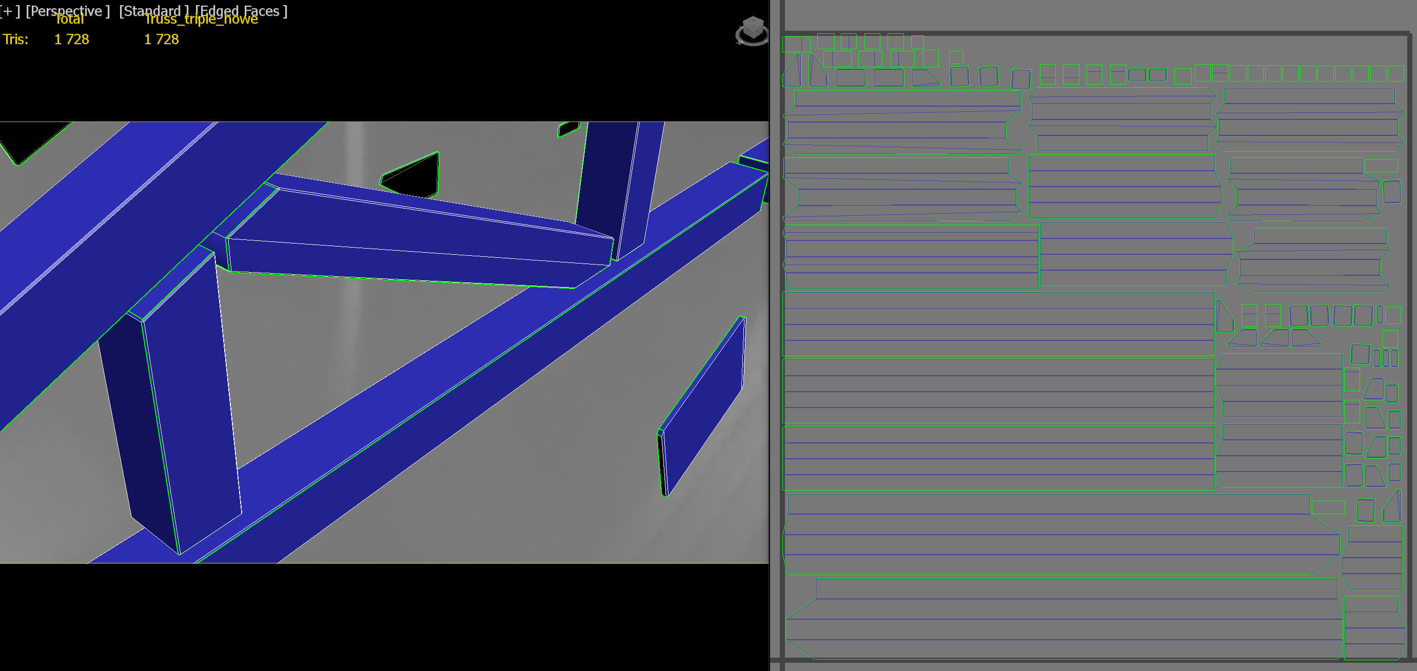 3D model Wooden Truss Triple Howe PBR VR / AR / low-poly | CGTrader