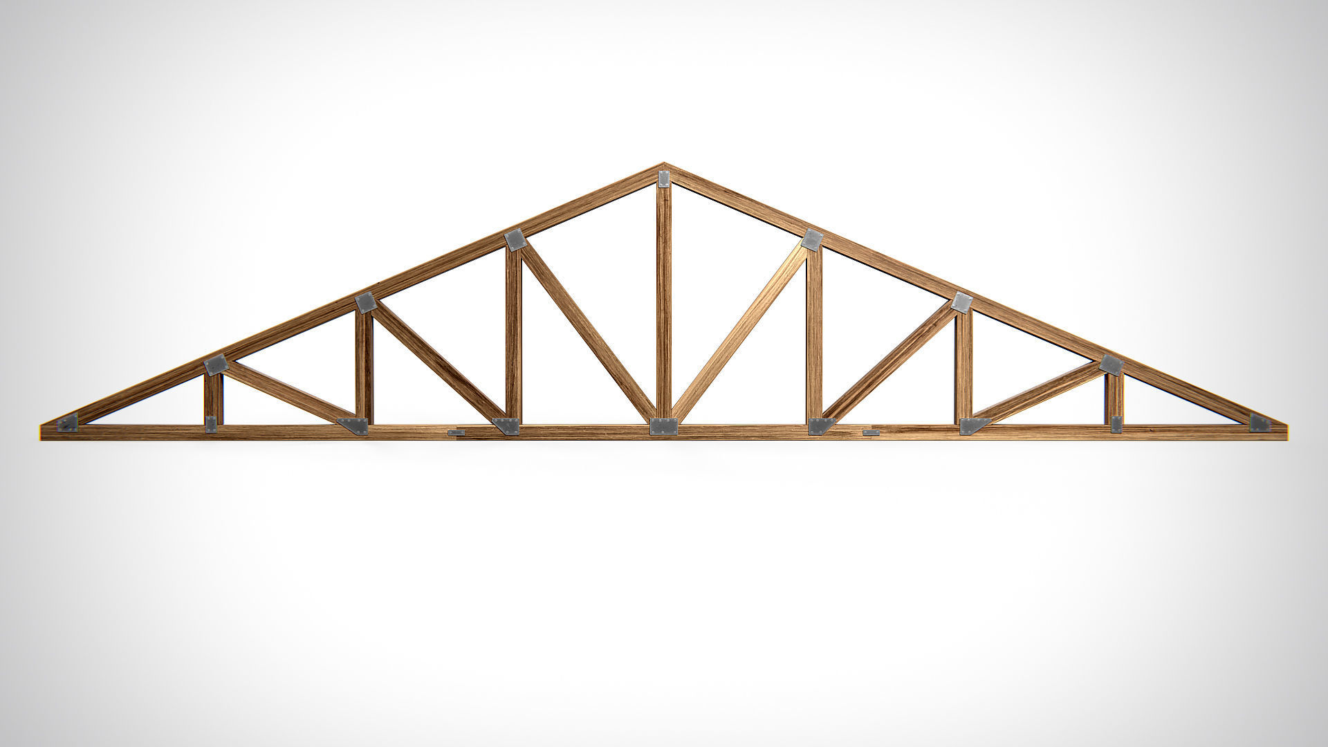 3D model Wooden Truss Triple Howe PBR VR / AR / low-poly | CGTrader