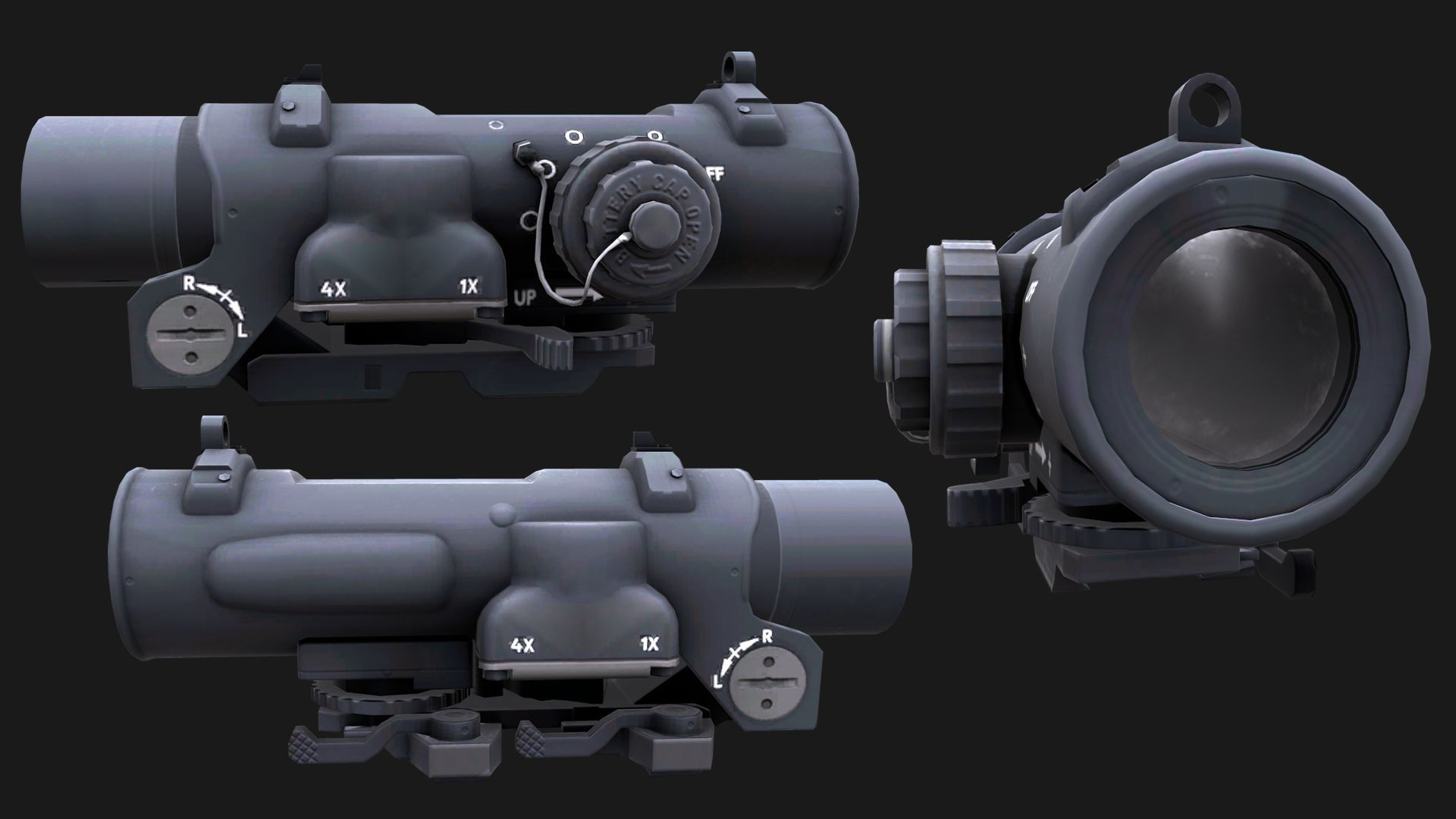 3D model Rifle Scope ELCAN Specter VR / AR / low-poly | CGTrader