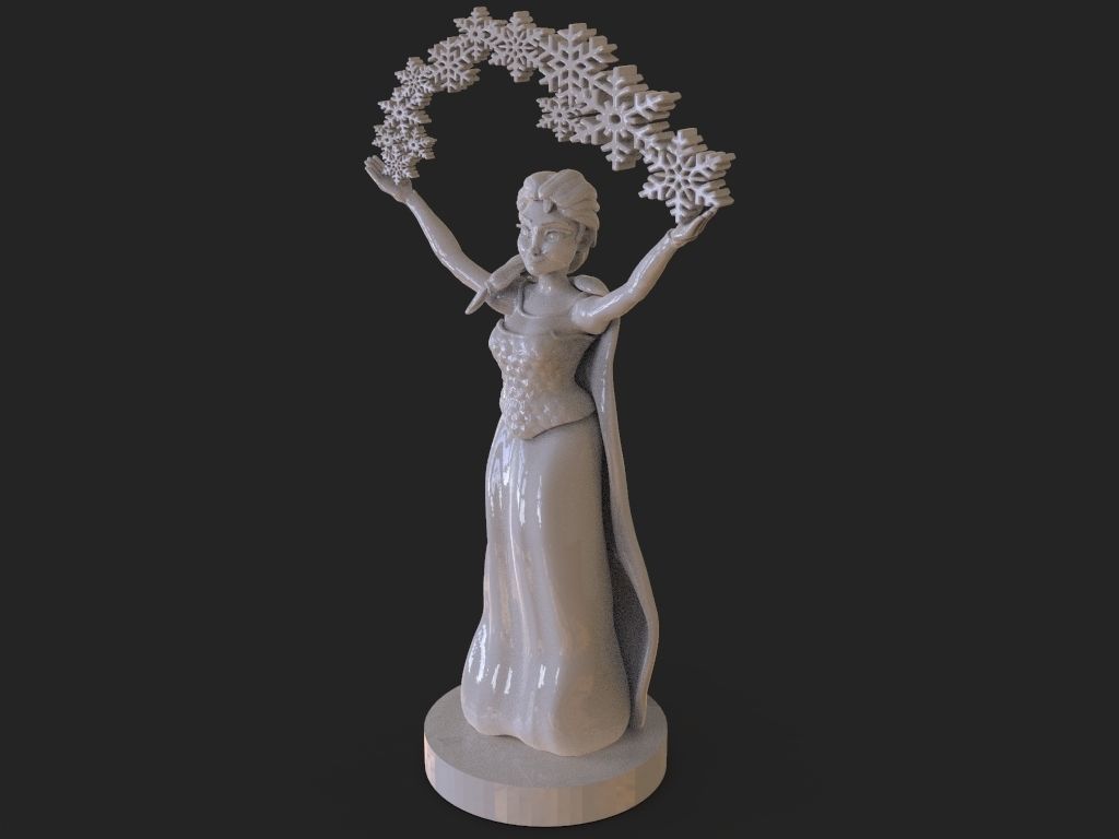 Elsa Frozen 3D model 3D printable | CGTrader