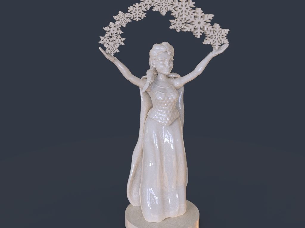 Elsa Frozen 3d Model 3d Printable Cgtrader