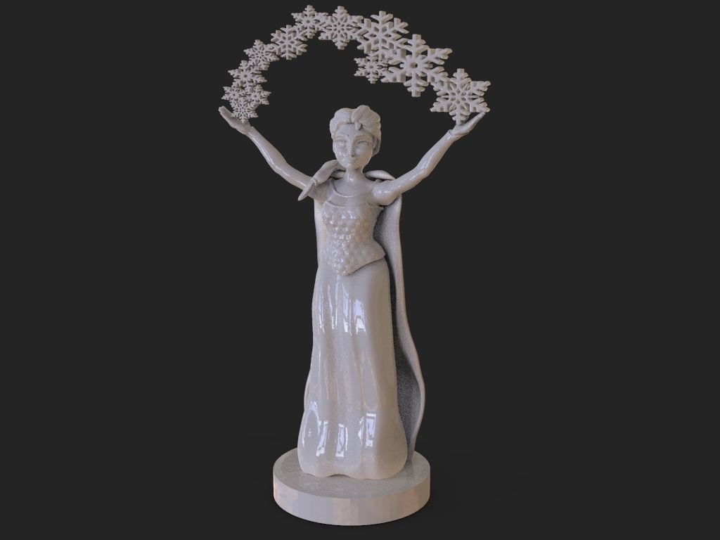Elsa Frozen 3d Model 3d Printable Cgtrader