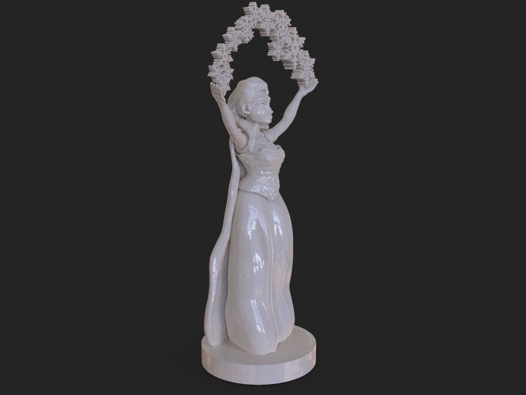 Elsa Frozen 3D model 3D printable | CGTrader