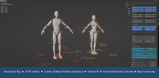 Body Animated Rig 3D model animated rigged | CGTrader