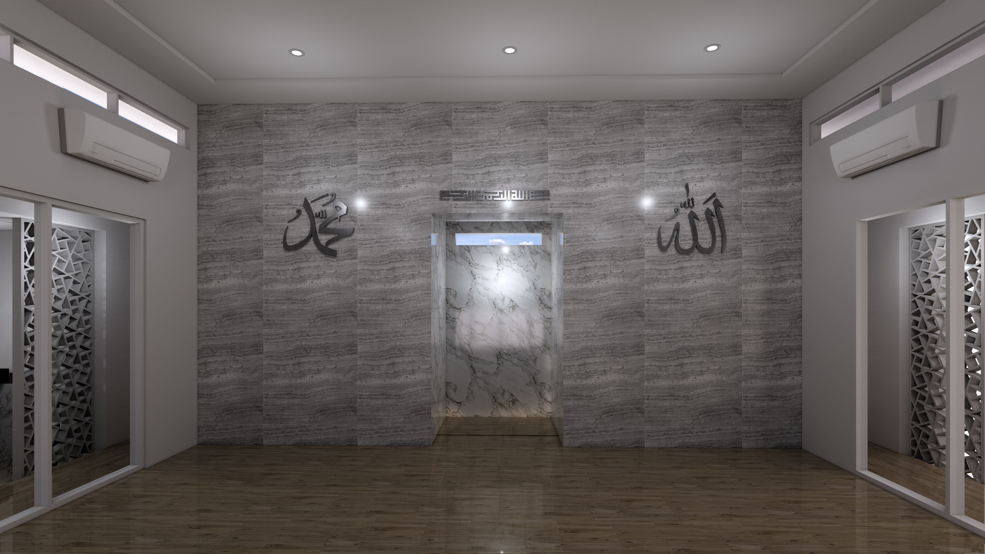 3D model Simple Modern Islamic Prayer Room Mosque Mushola VR / AR / low ...