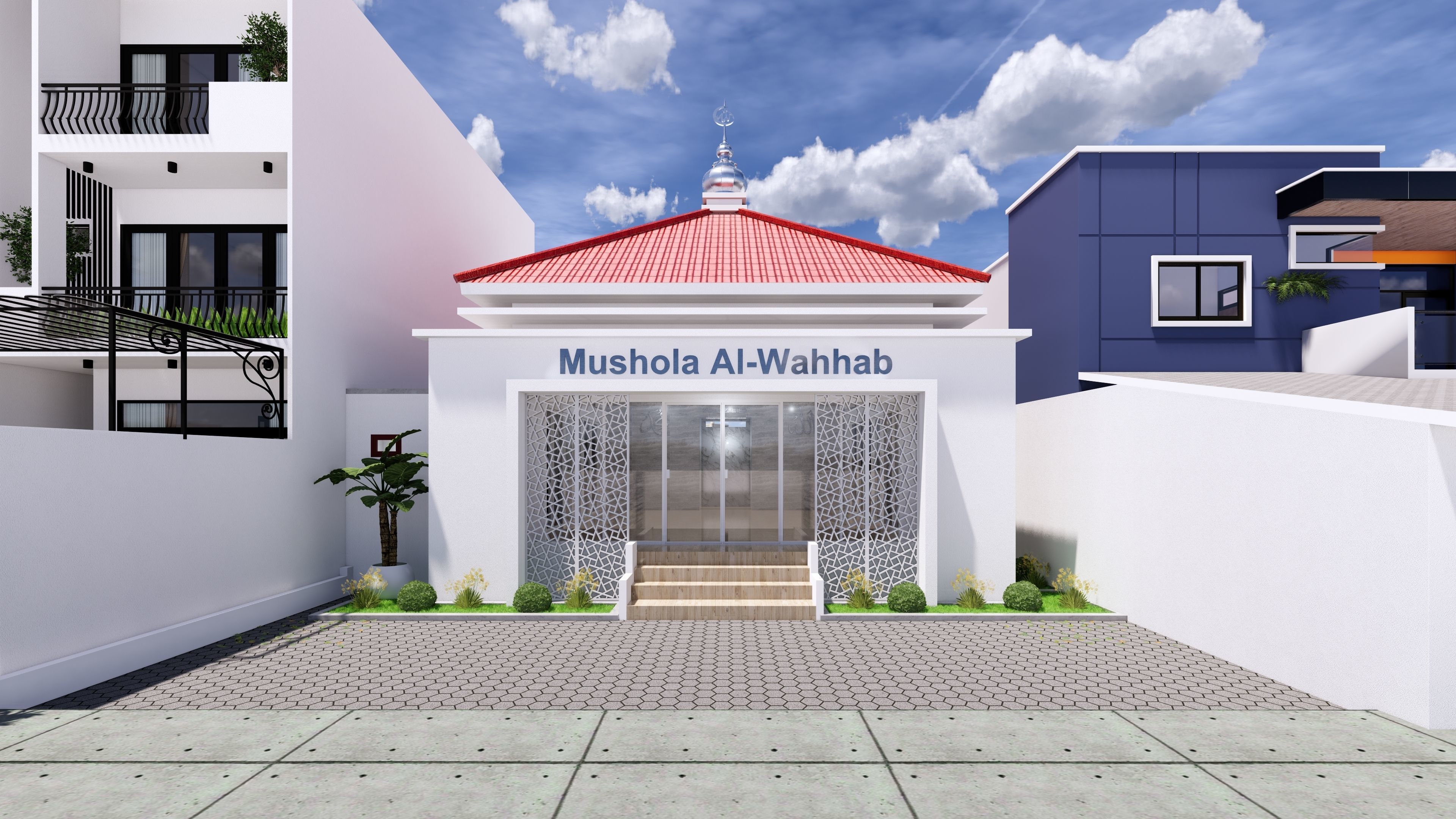 3D model Simple Modern Islamic Prayer Room Mosque Mushola VR / AR / low ...