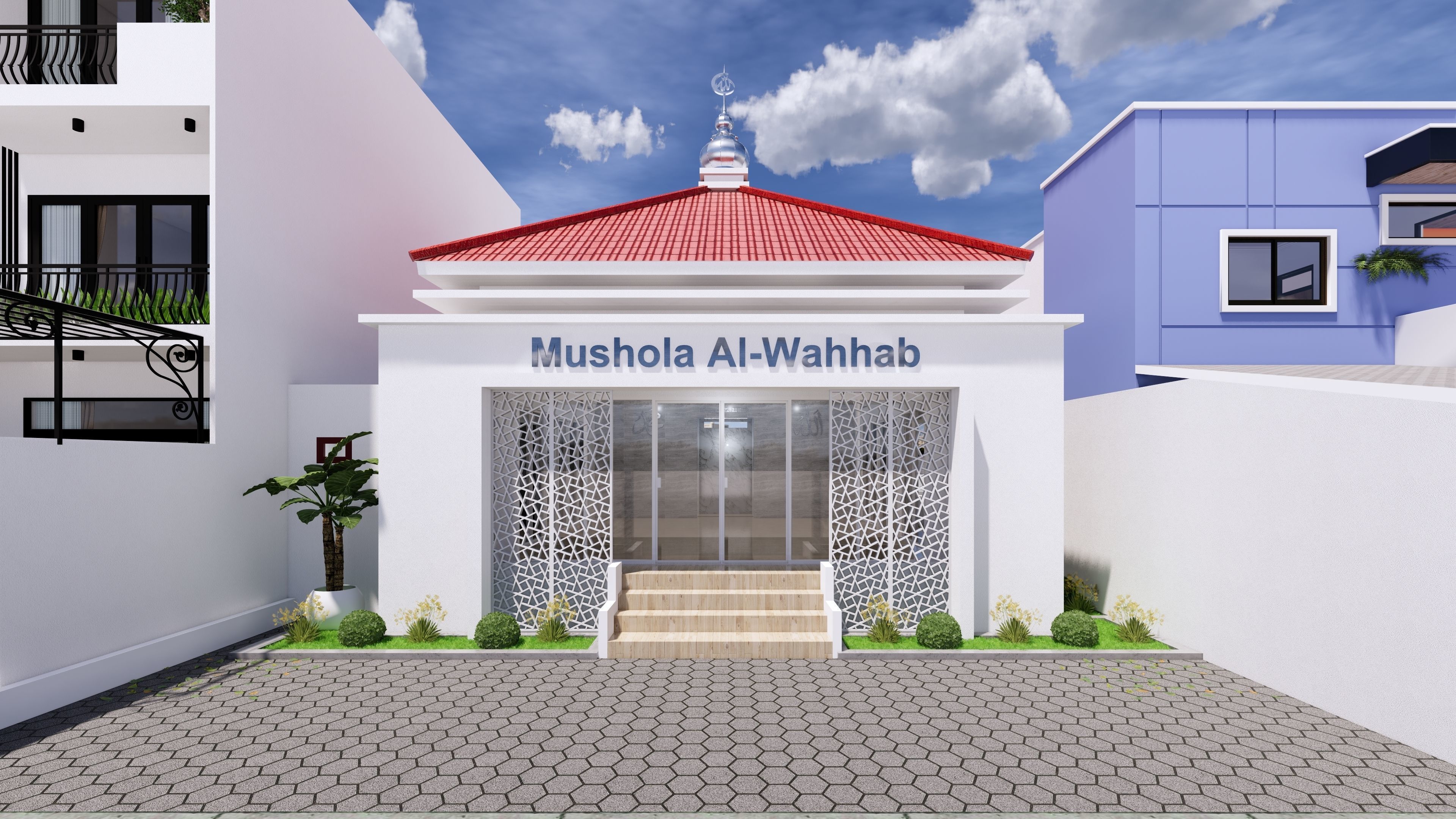 3D model Simple Modern Islamic Prayer Room Mosque Mushola VR / AR / low ...