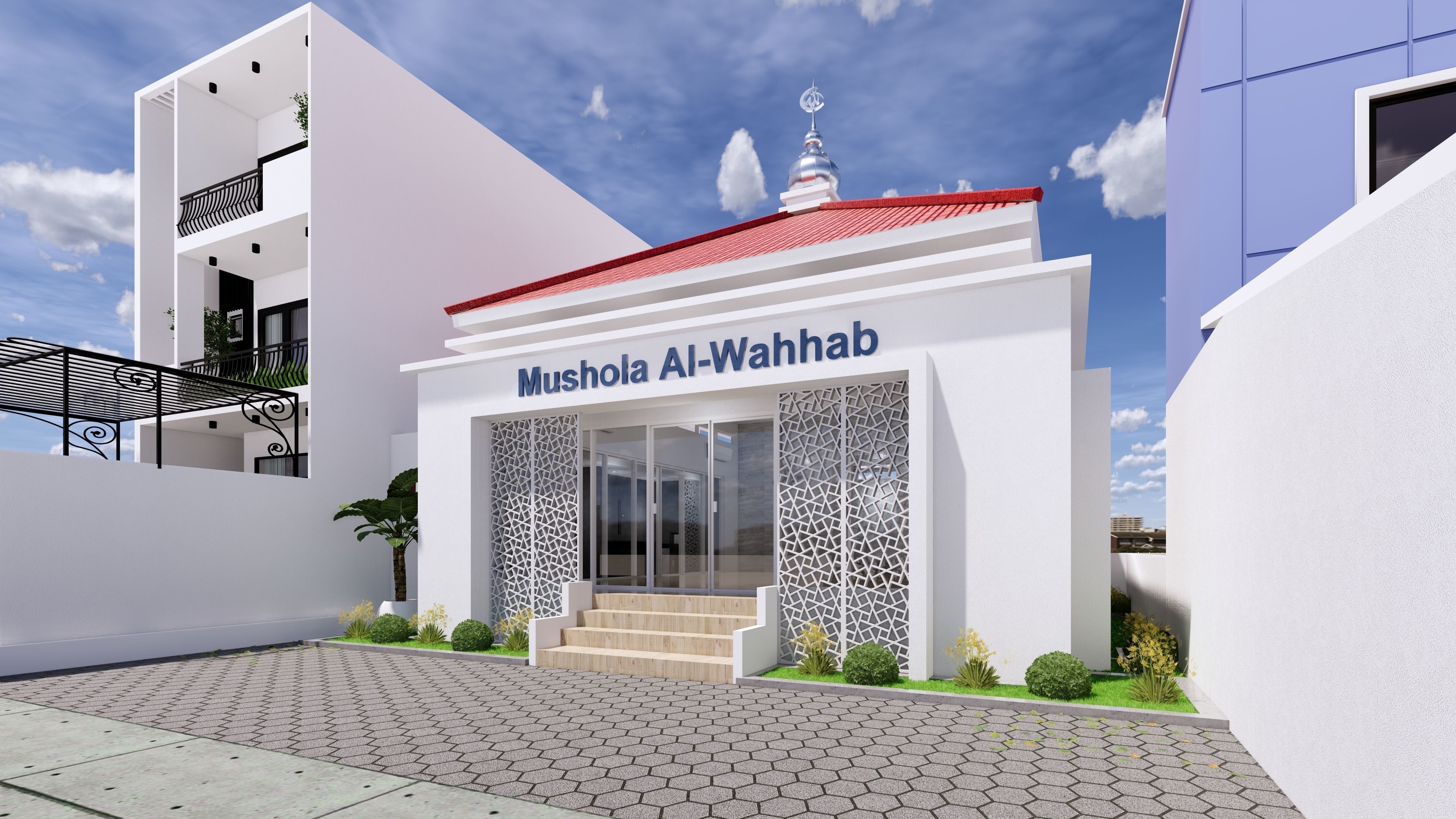 3D model Simple Modern Islamic Prayer Room Mosque Mushola VR / AR / low ...