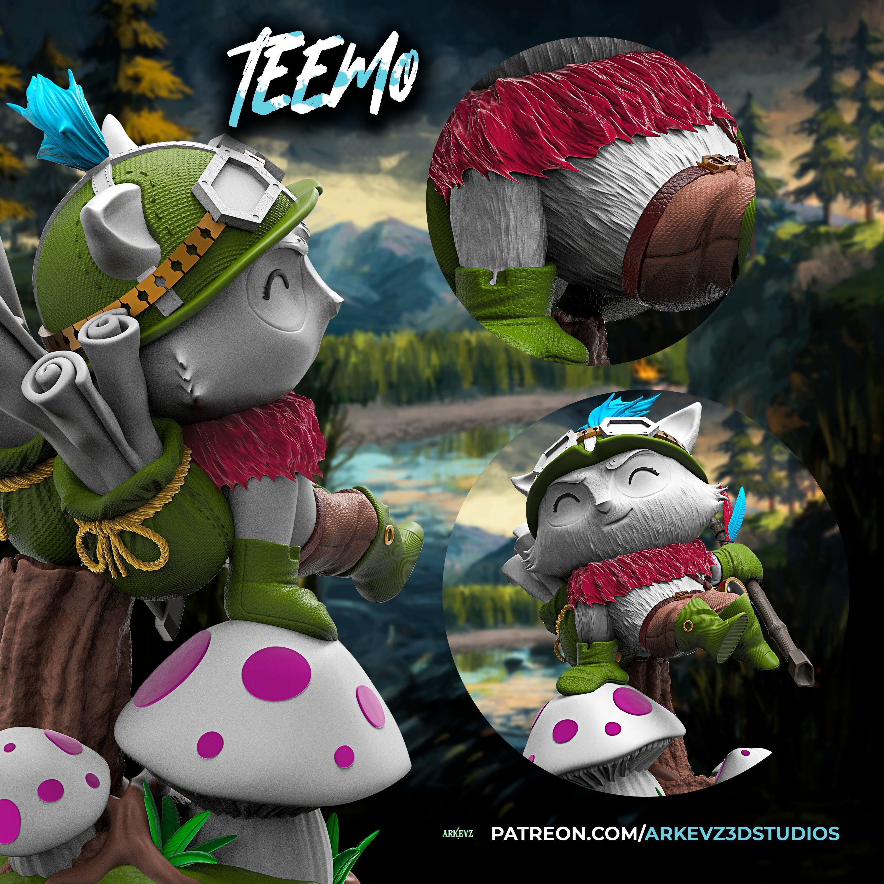 Teemo - League Of Legends 3D model 3D printable | CGTrader