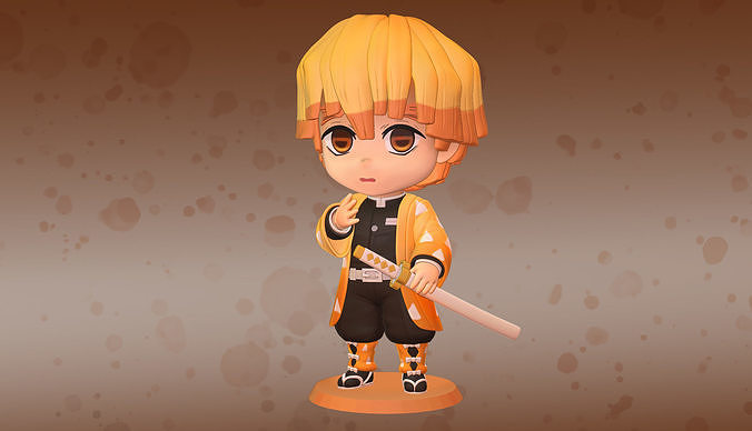 Zenitsu Kimetsu no Yaiba 3D model 3D printable | CGTrader