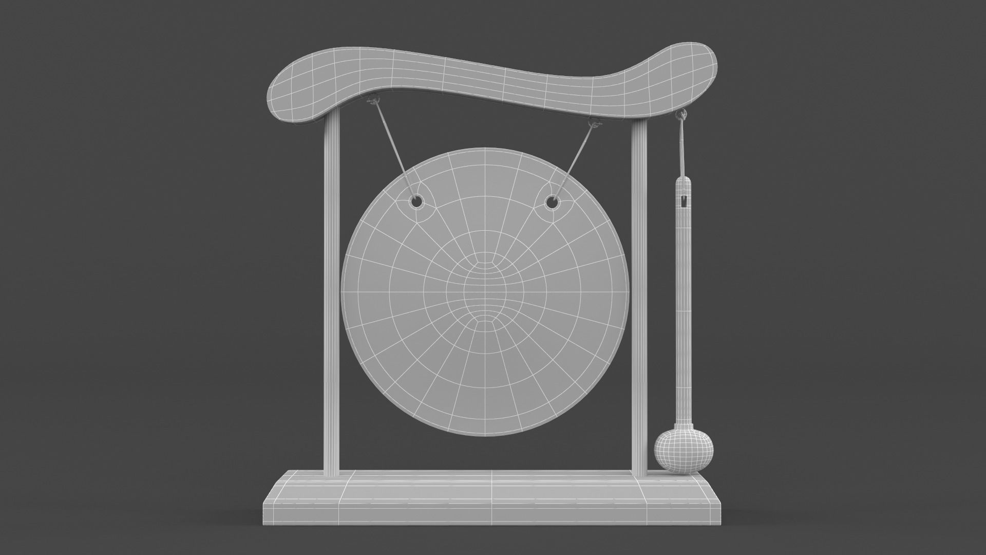 Table Gong 3D model | CGTrader