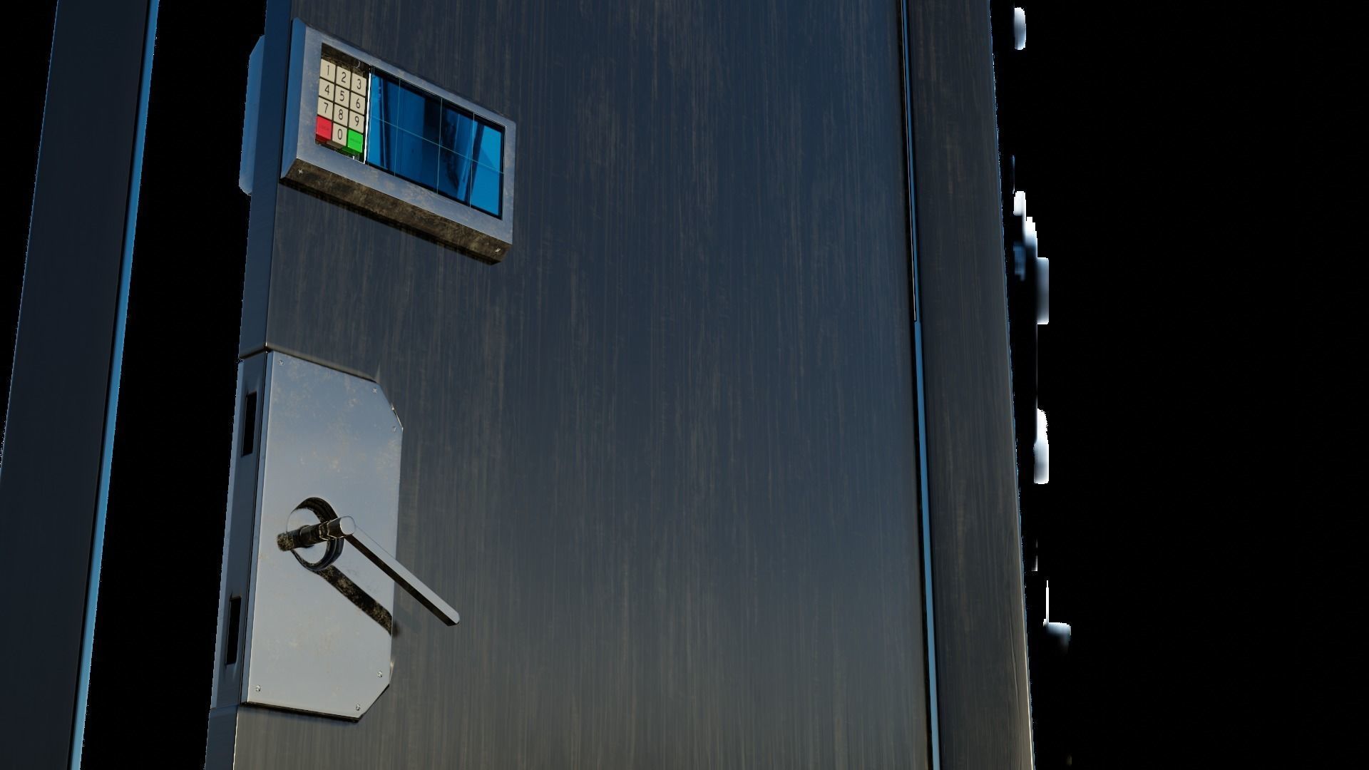 3D model CYBERPUNK COLLECTION FRONT DOOR CONVERTIBLE TO INTERIOR DOOR ...