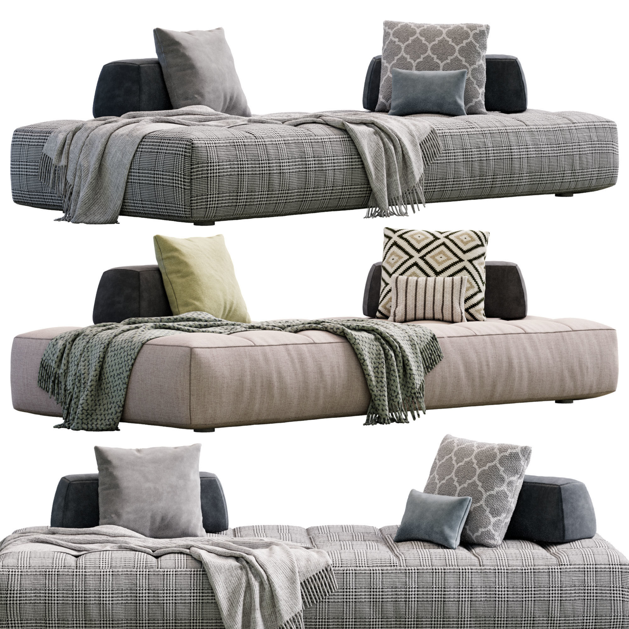 Softbench By Flou 3D model | CGTrader