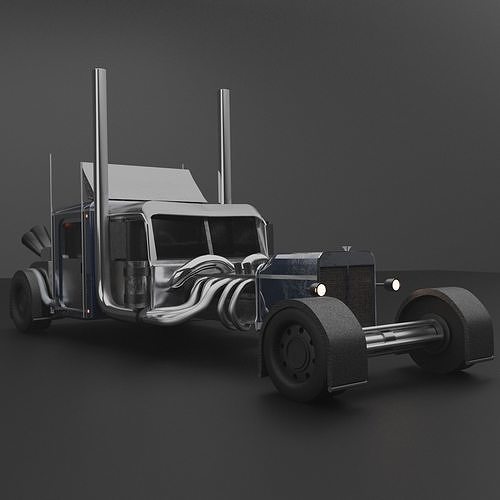 Heavy american truck 3D model | CGTrader