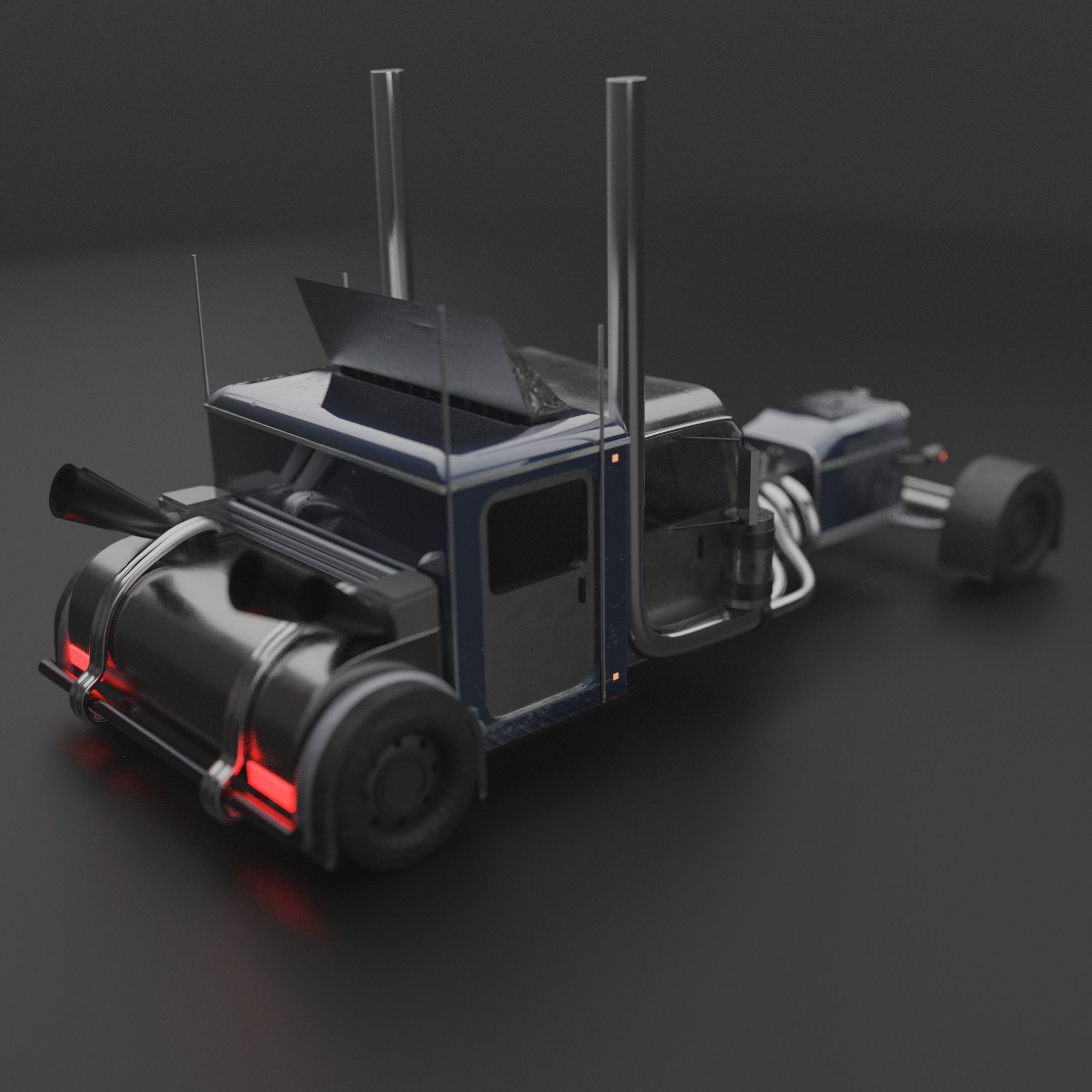 Heavy american truck 3D model | CGTrader