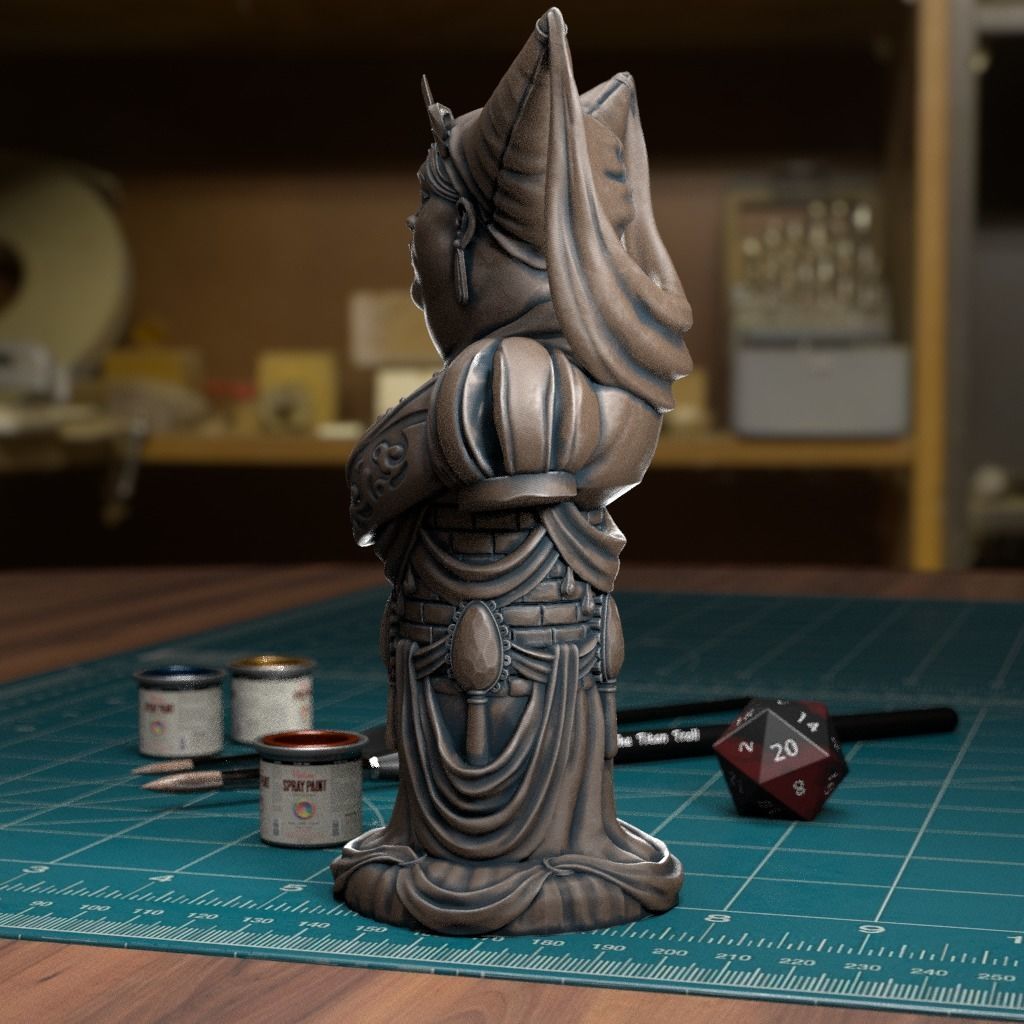 Human Chess Queen - Pre-Supported 3D model 3D printable | CGTrader