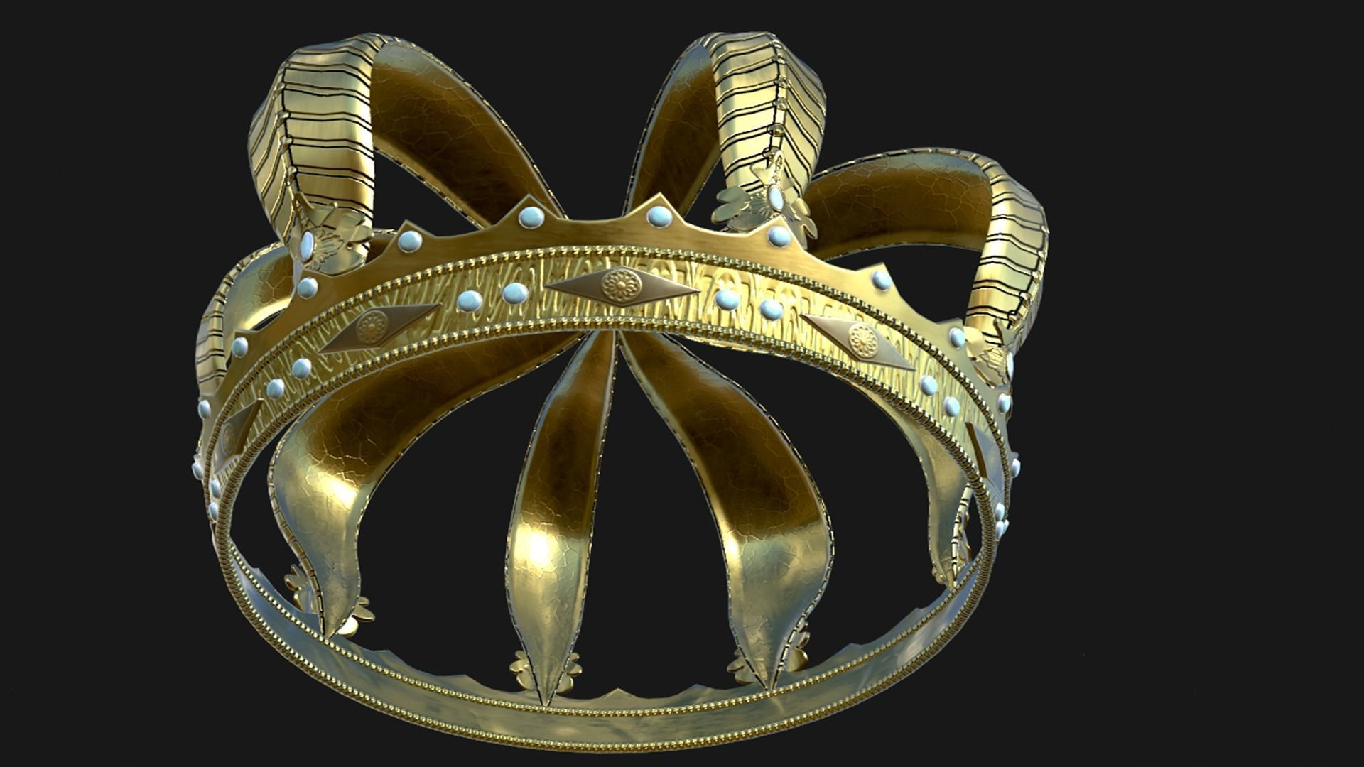 3D model Old Medieval Crown 3D model PBR low-poly game ready VR / AR ...